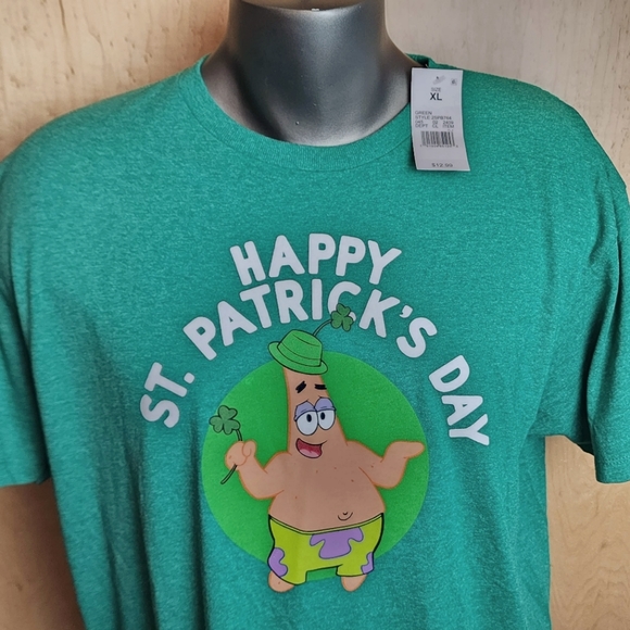 Shirts | Spongebob Squarepants Patrick Star Green Happy St Patricks Day ...
